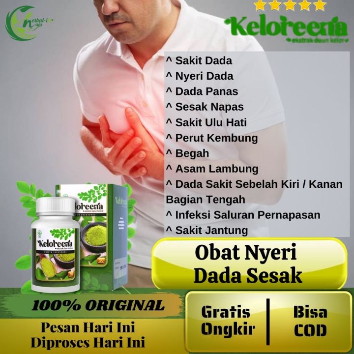 Keloreena Obat Sakit Dada Herbal Daun Kelor - Obat Nyeri Dada Panas ...