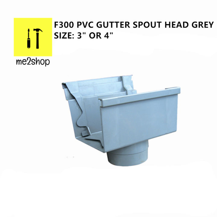F300 PVC GUTTER SPOUT HEAD GREY ( 3" OR 4") | Lazada