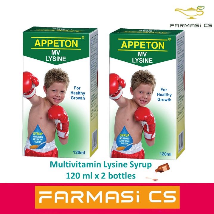 Appeton Multivitamin Lysine Syrup 120ml x 2 bottles EXP:01/2027 ...
