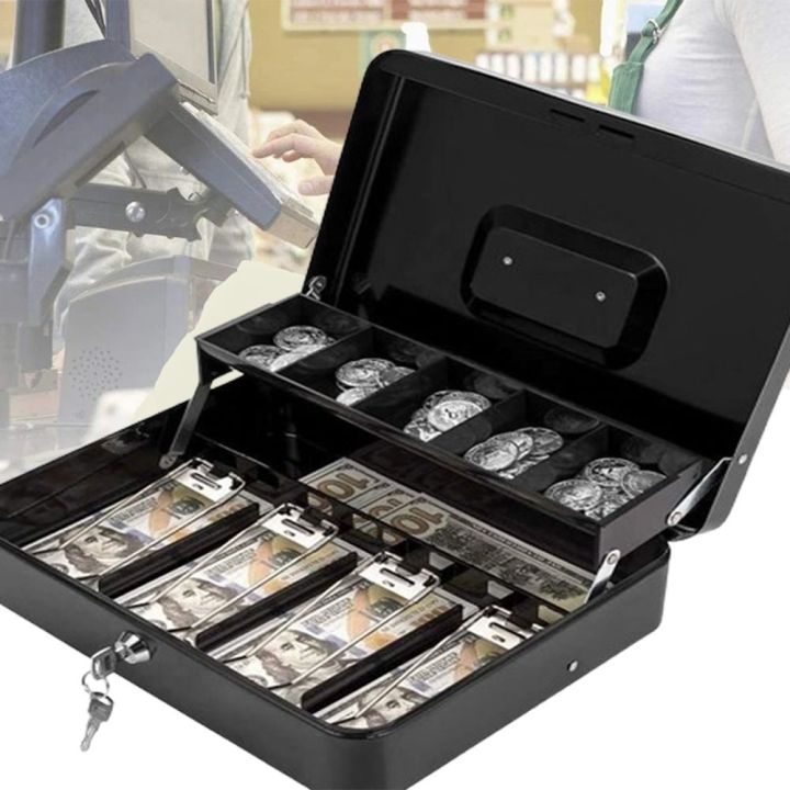 YUBAGUANB 4 Bill 5 Coin Slots Tiered Locking Money Box Multi ...