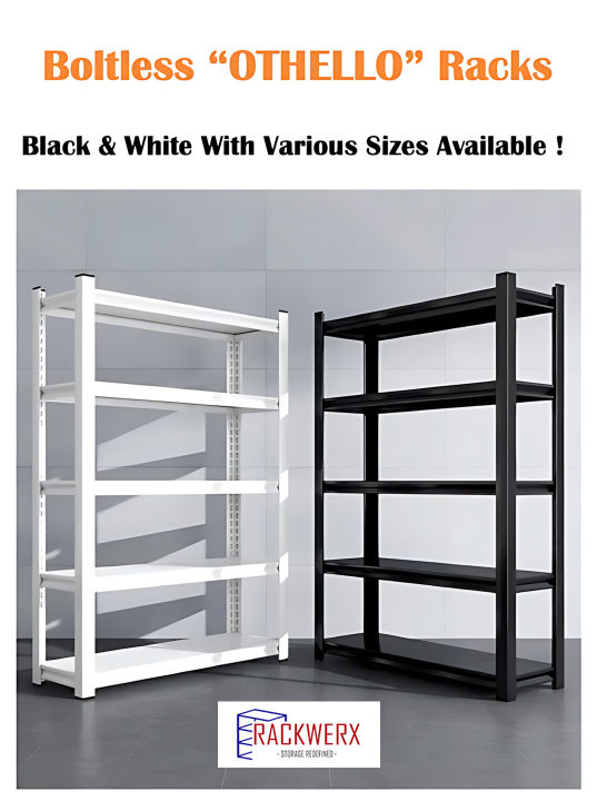 Rackwerx - 5 Adjustable Tiers Full Metal Boltless Storage Rack | Lazada ...