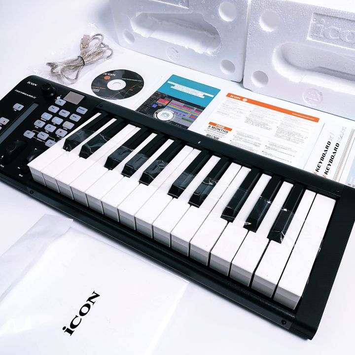 iCon iKeyboard 3X 25 Key MIDI Full Size Semi-Weighted Piano Keys ...