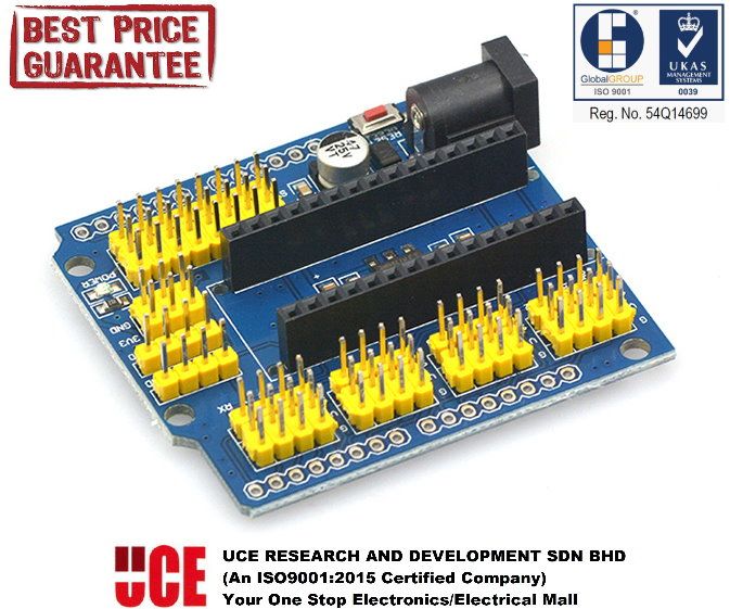 ARDUINO NANO V3.0 MULTIPURPOSE PROTOTYPE SHIELD IO EXTENSION EXPANSION ...