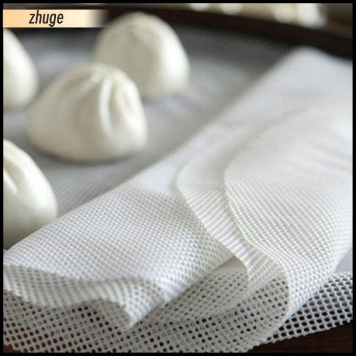 Durable White Non-Stick Silicone Mat Cooking Tools Steamer Pad Dim Sum ...