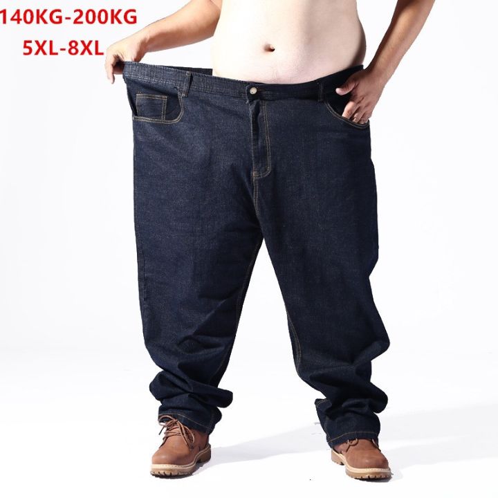Plus Big Size Black Jeans Men 5XL 6XL 7XL 8XL 54 56 58 59 60 200KG ...
