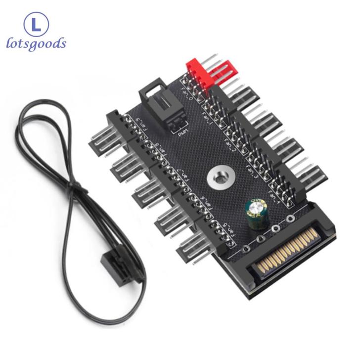 【New Arrival】PC Case Motherboard Fan Power Extension Cable 1 To 10 Way ...