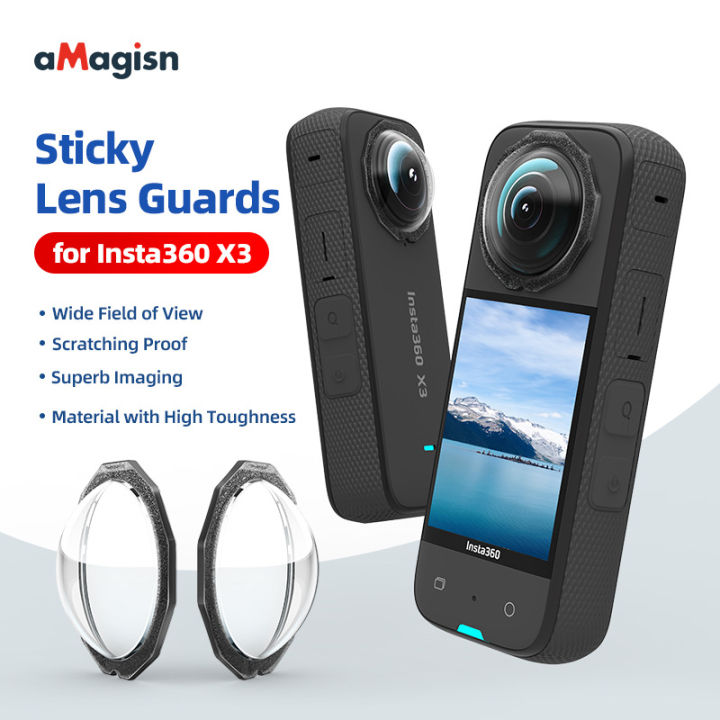 AMagisn ตัวป้องกันเลนส์เหนียวสำหรับ Insta360 X3วัสดุความเหนียวสูง ...