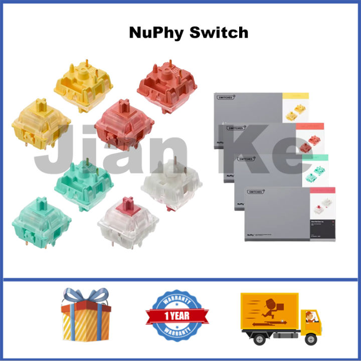 Nuphy Switch Mint/Lemon/Fubon Switch Cherry Silent Red Transparent Top ...