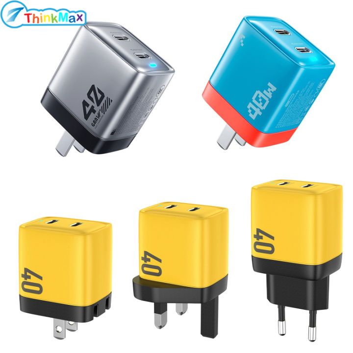 U128 USB C Wall Charger Block 40W PD Power Fast Type C Charging Block ...