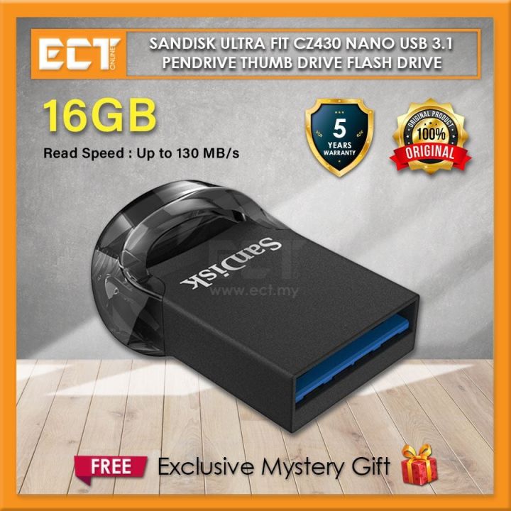 Sandisk Ultra Fit CZ430 Nano 16GB 32GB 64GB 128GB 256GB USB 3.1 ...
