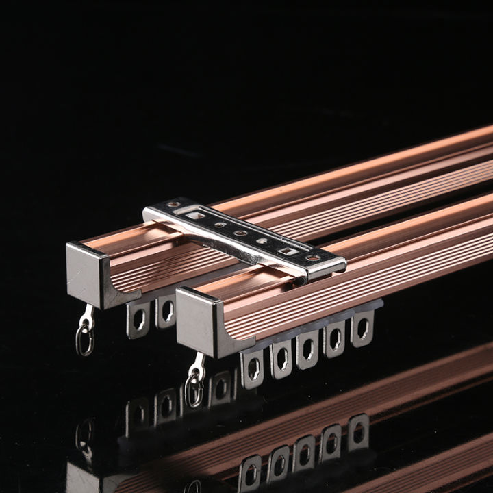 Aluminum alloy curtain track straight rail pulley slideway top-mounted ...