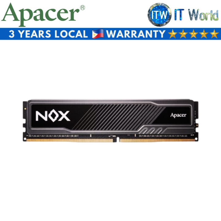 Apacer NOX 16GB DDR4-3600Mhz Gaming Memory Module (AH4U16G36C25YMBAA-1) | Lazada PH
