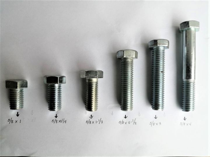 GI HEXAGONAL CAPSCREW (3PCS) 5/8 DIAMETER | Lazada PH