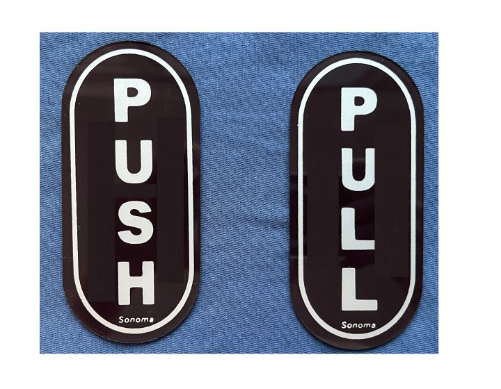 A-Mart High Quality Acrylic Push or Pull Signage 2x5 inches Signages ...