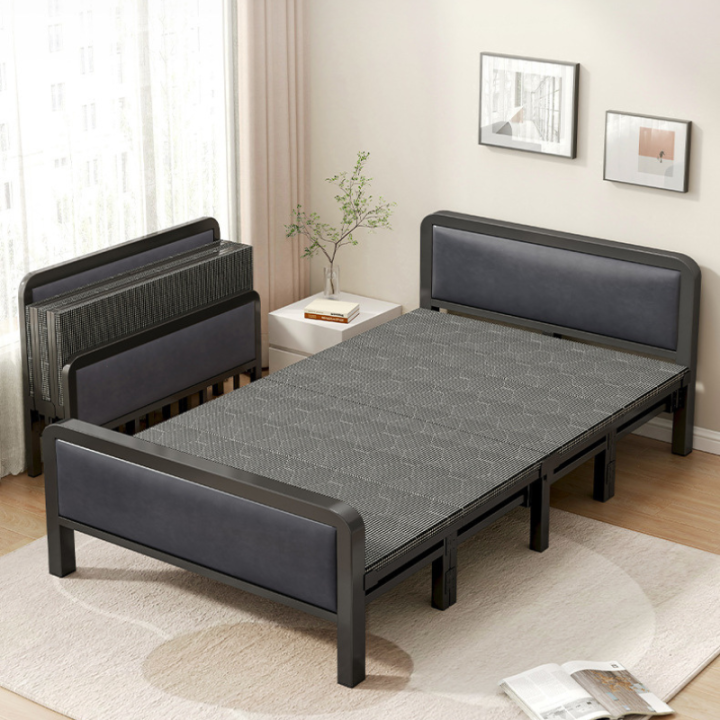 Upgraded Soft Roll Padded Headrest Foldable Steel Bed Heavy Duty Katil ...