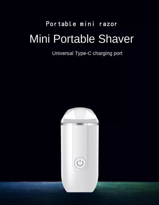 Portable Electric Mini Beard Razor Type-C Interface Charging Mustache ...