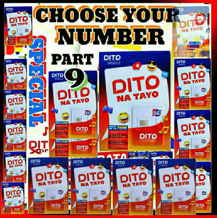 DITO SIM CARD 5G "CHOOSE NUMBER SPECIAL" (PART 9) w/ 3GB DATA up to ...