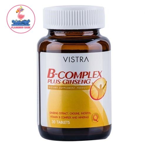 Vistra B-Complex Plus Ginseng (30 เม็ด) วิสทร้า บี คอมเพล็กซ์ พลัส จินเส็ง | Lazada.co.th
