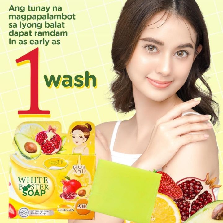 Beauty Boost White Booster Soap with Glutathione x50 Collagen AHA and ...