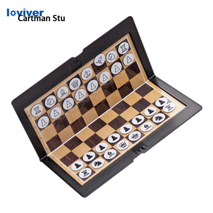 [Lover] Mini Foldable Chess Set Portable Chess Home Game | Lazada PH