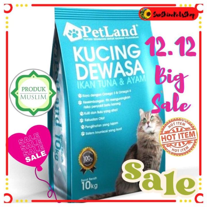 (Petland) Makanan Kucing 10kg Flavour- Ikan Tuna dan Ayam | Lazada