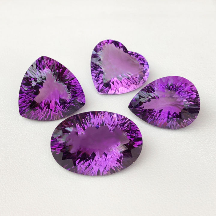 Natural purple Fireworks Cut Loose Gemstone 6-10mm High-quality Ring ...