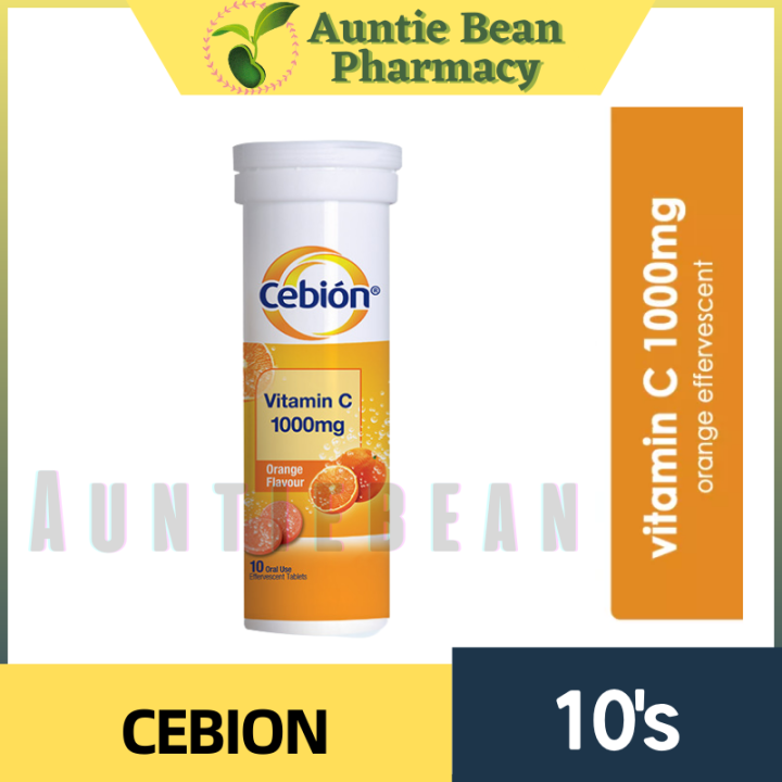 Cebion Effervescent Vitamin C 1000mg 10 EFFERVESCENT TABLETS EXP:01/ ...
