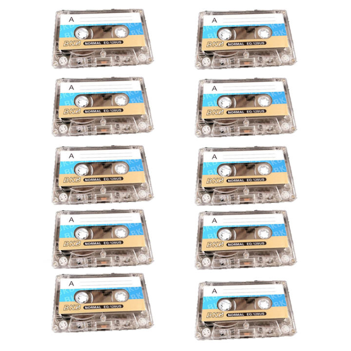 10Pcs Blank Cassette Tape Audio Cassette Blank Tape เพลงธรรมดาบันทึก ...