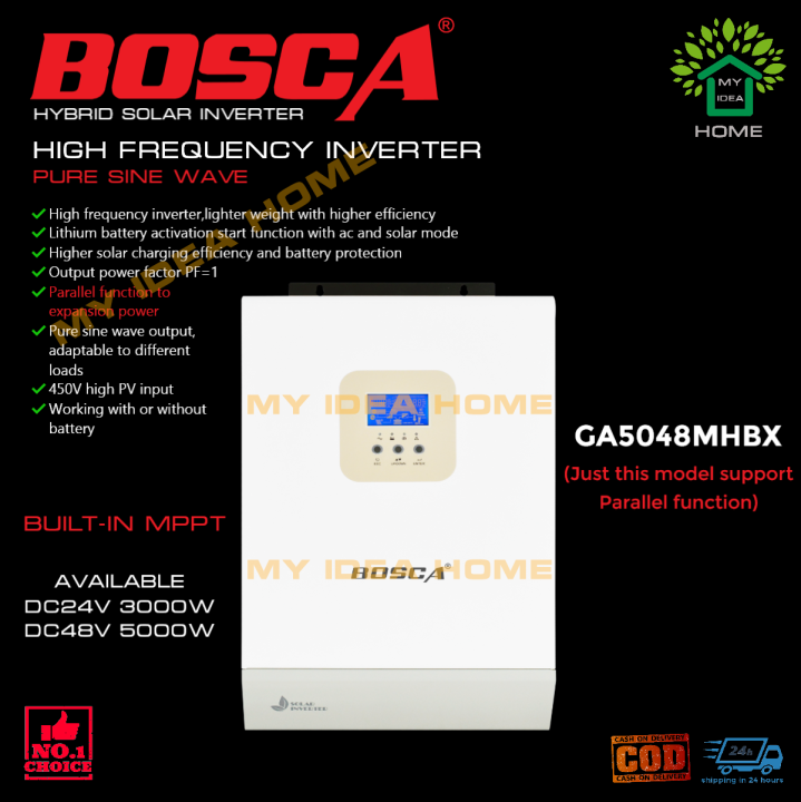 BOSCA Hybrid solar inverter 3000W & 5000W High frequency pure sine wave ...