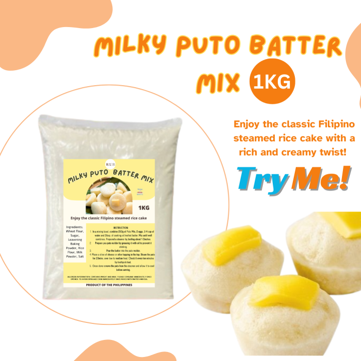 Authentic Filipino Milky Puto Batter Mix (1 Kilo) | Lazada PH