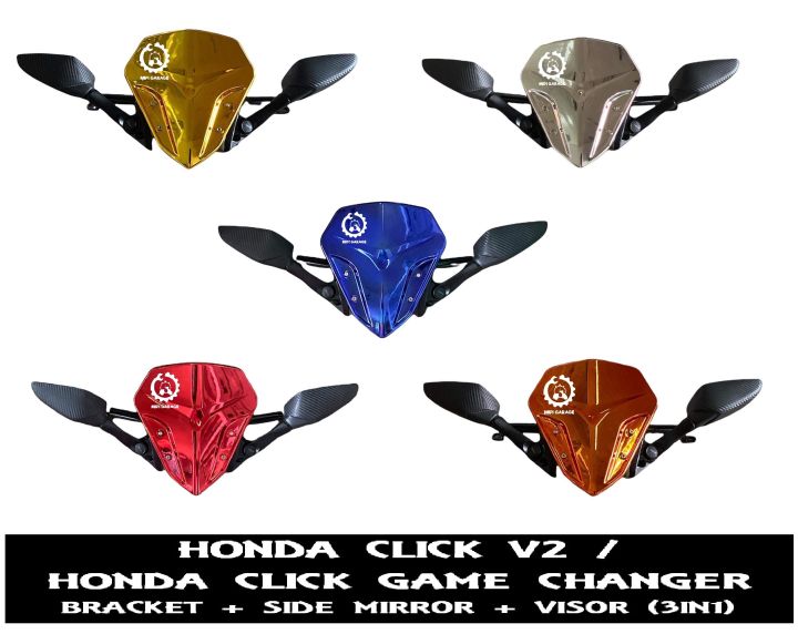 HONDA CLICK V2 / CLICK GAME CHANGER - Side Mirror + Heavy Duty Bracket ...