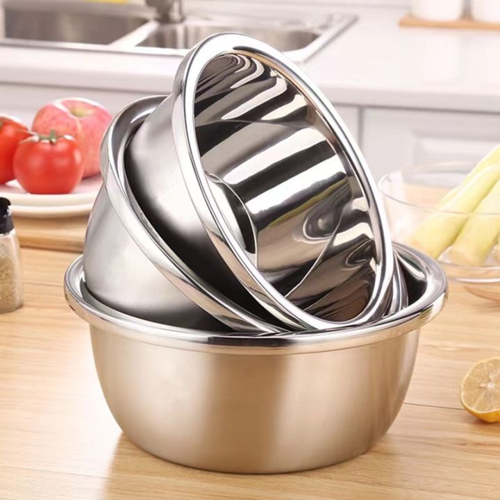 Baskom tinggi/baskom stainless tebel/ baskom dapur/ wadah stainless ...