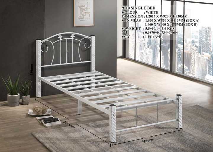 Bed Frame/ Single Size Metal Bed Frame/ Katil besi | Lazada