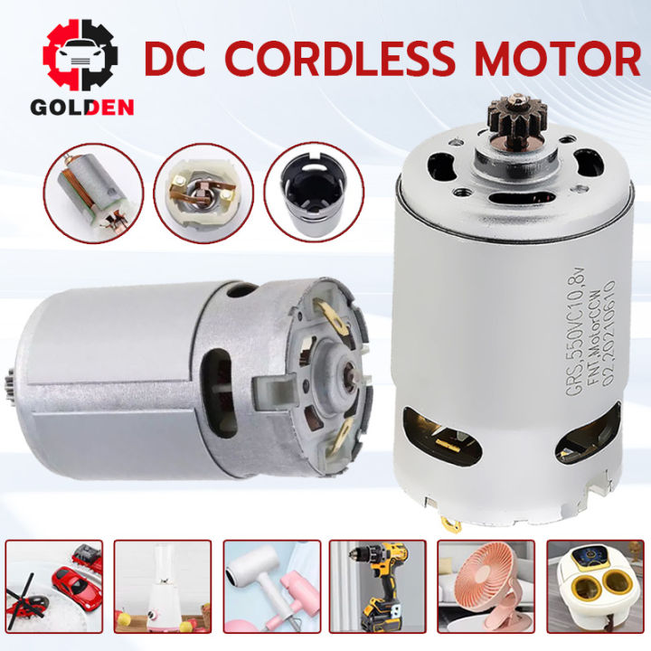 RS550 Motor Dinamo DC 21V 9 Gigi 12 Gigi Motor DC Dengan Gear Box Torsi ...