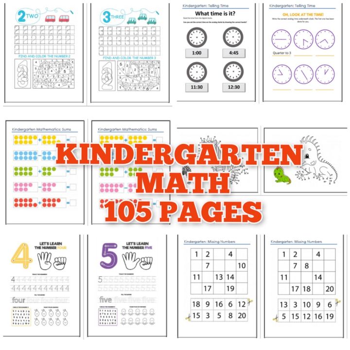(051)Kindergarten Mathematics Worksheets ( 90 Pages ) | Lazada Malaysia