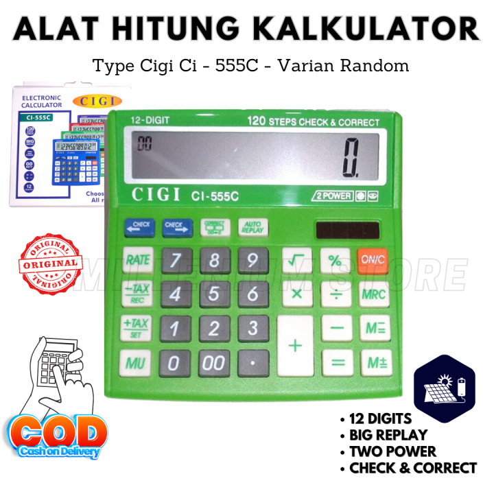 Kalkulator Akuntansi / Calculator Elektronik / Kalkulator 12 Digits ...