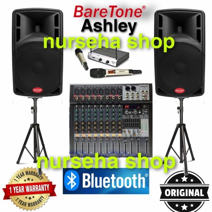 Paket Speaker Aktif 15 inch Baretone 15RAE Full set Sound System ori ...