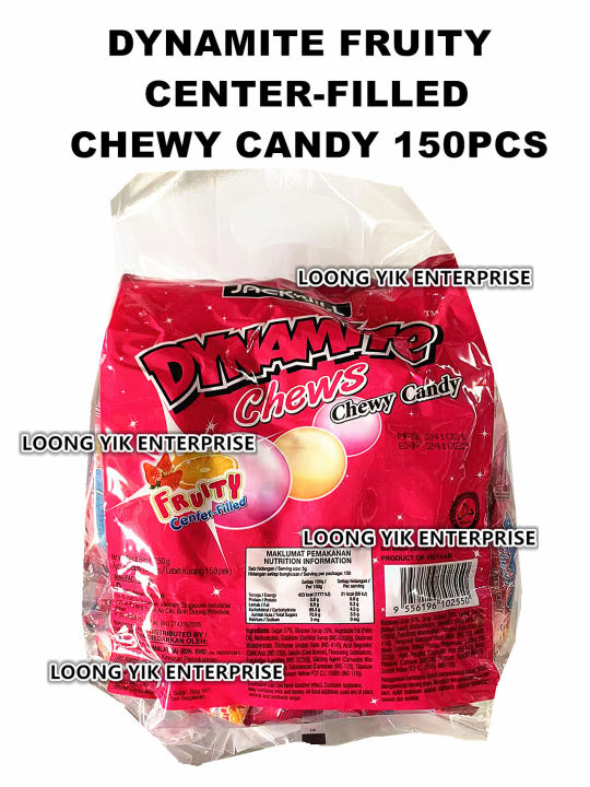 DYNAMITE FRUITY CENTER-FILLED CHEWY CANDY 150PCS HALAL | Lazada