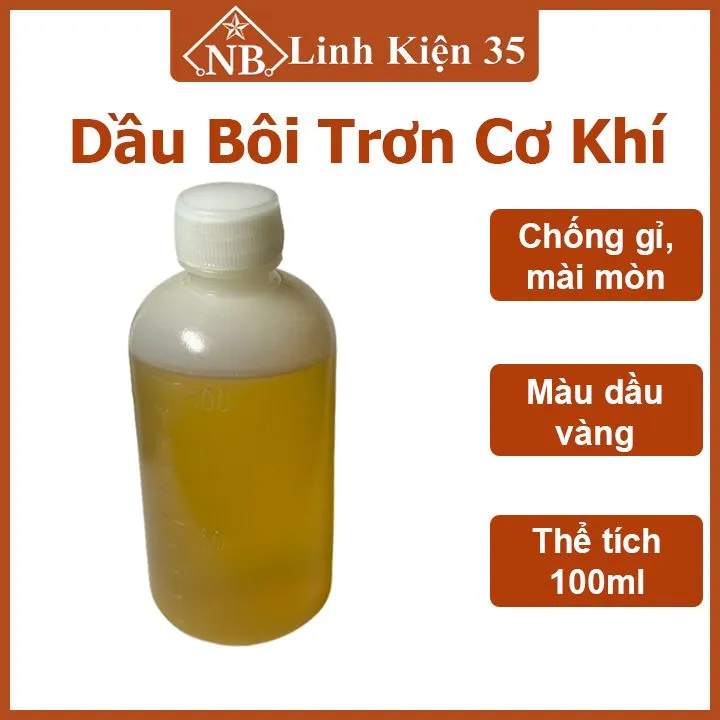 Dầu bôi trơn cơ khí chống gỉ, mài mòn thiết bị, màu vàng lọ 100ml ...