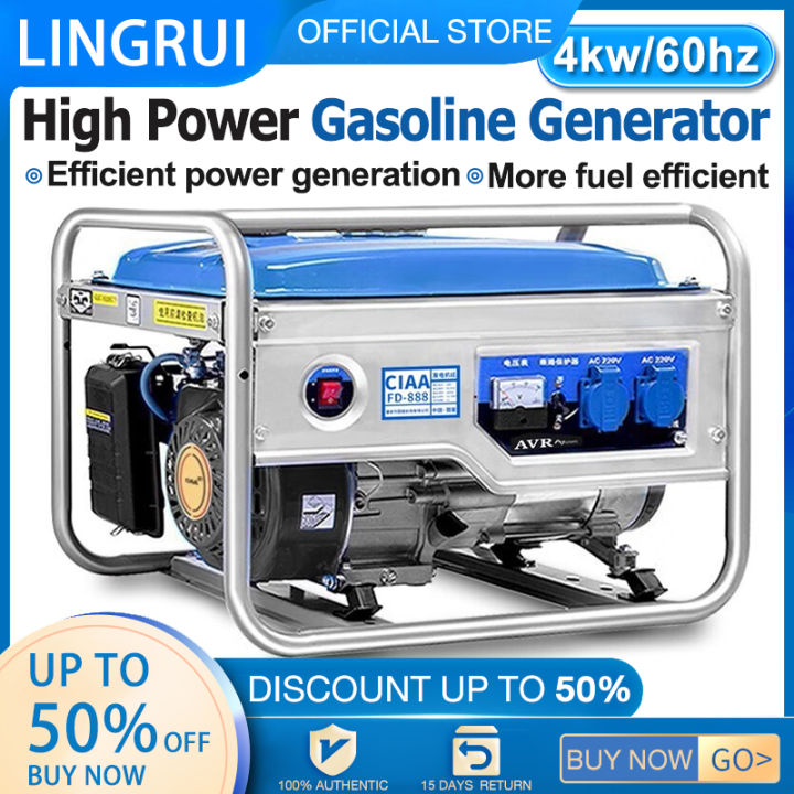 Gasoline Generator 4KW/60Hz Portable Silent Power Gasoline Generator 4 ...