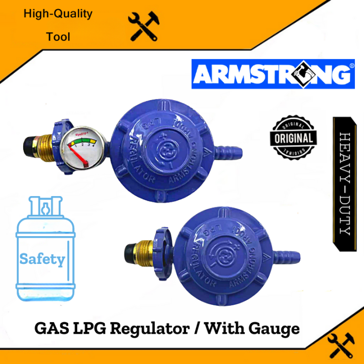 ARMSTRONG LPG Regulator W/ Gauge Adjustable Pressure Gas Autosafety ...