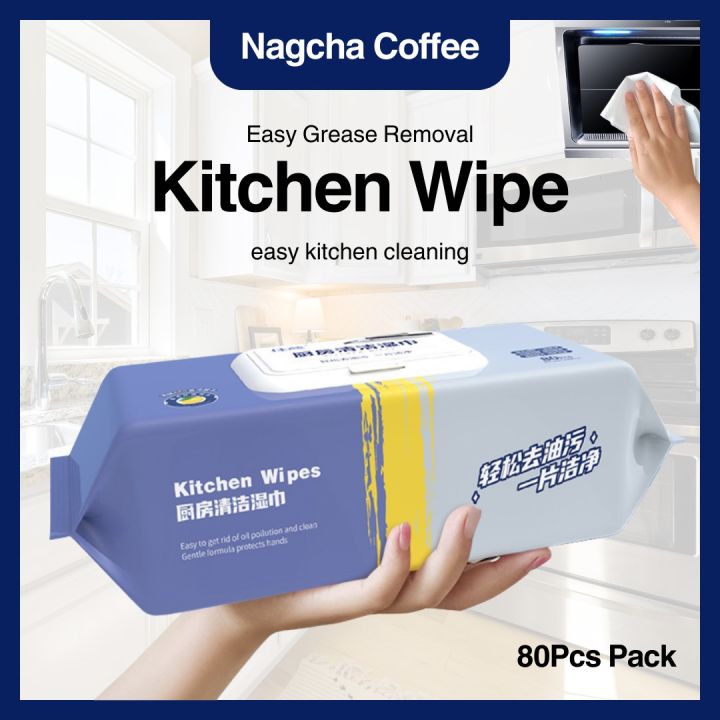 Kitchen Wet Wipes Anti Grease Oil Stain Remover - Hygienic, Quick-Dry ...