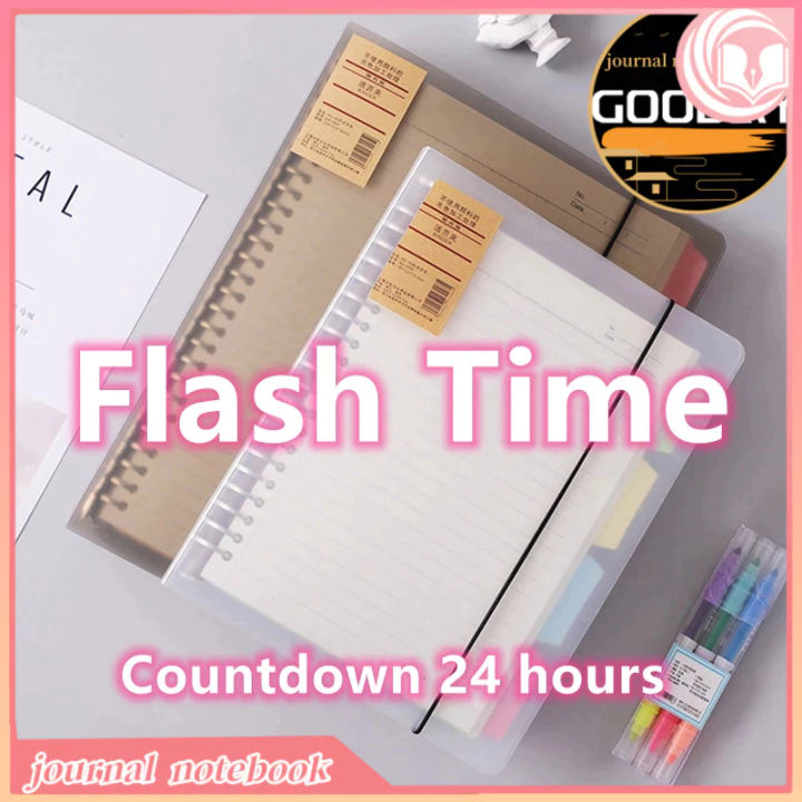 A5/B5 Spiral metal binder PP frosted cover refilled Loose Leaf Notebook ...