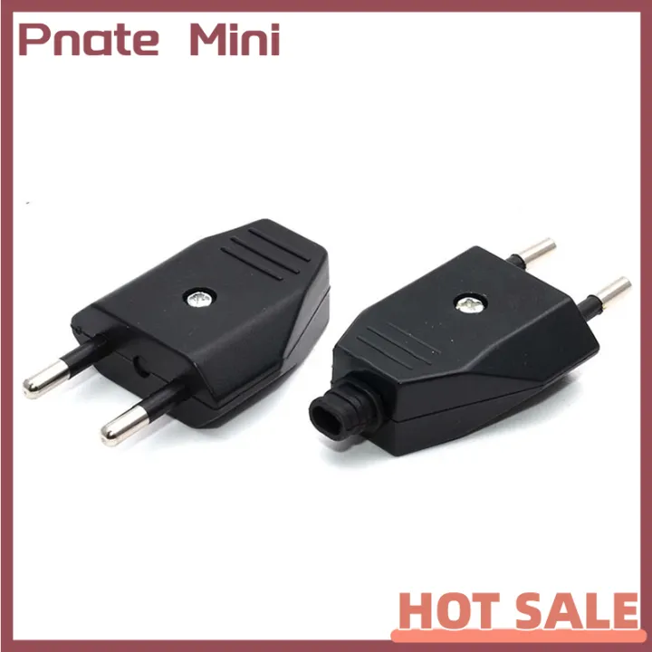 Pnate Rewireable Extension Cord Connector 2 Pin EU European US Male ...