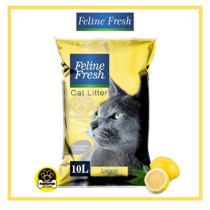 FELINE Cat Litter 10L or 8Kg (LEMON SCENT) | Lazada PH