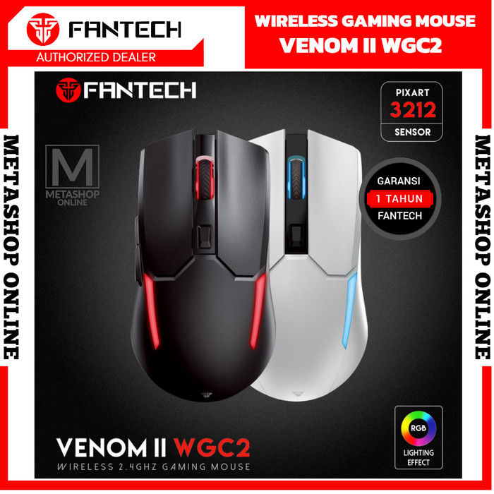 Fantech WGC2 Venom II Wireless Gaming Mouse Rechargeable | Lazada Indonesia