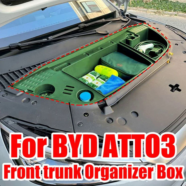 For BYD ATTO3 EV 2023 Car Front Trunk Organizer Left Rudder Engine Room ...