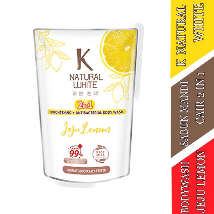 Body Wash Brightening - K Natural White - Sabun Cair - Jeju Lemon ...