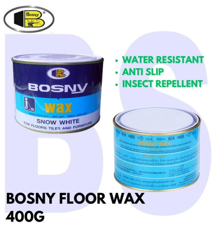BANSOON BOSNY Floor Wax. 400g, Snow White paste for polishing Floor ...