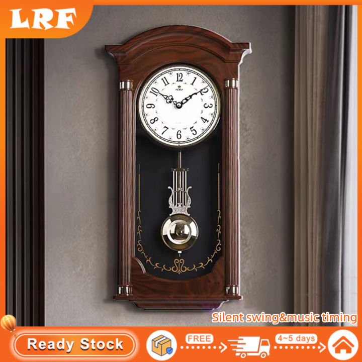 【LRF】Creative Retro Wall Clock Swing Music Wall Clocks Home Decoration ...